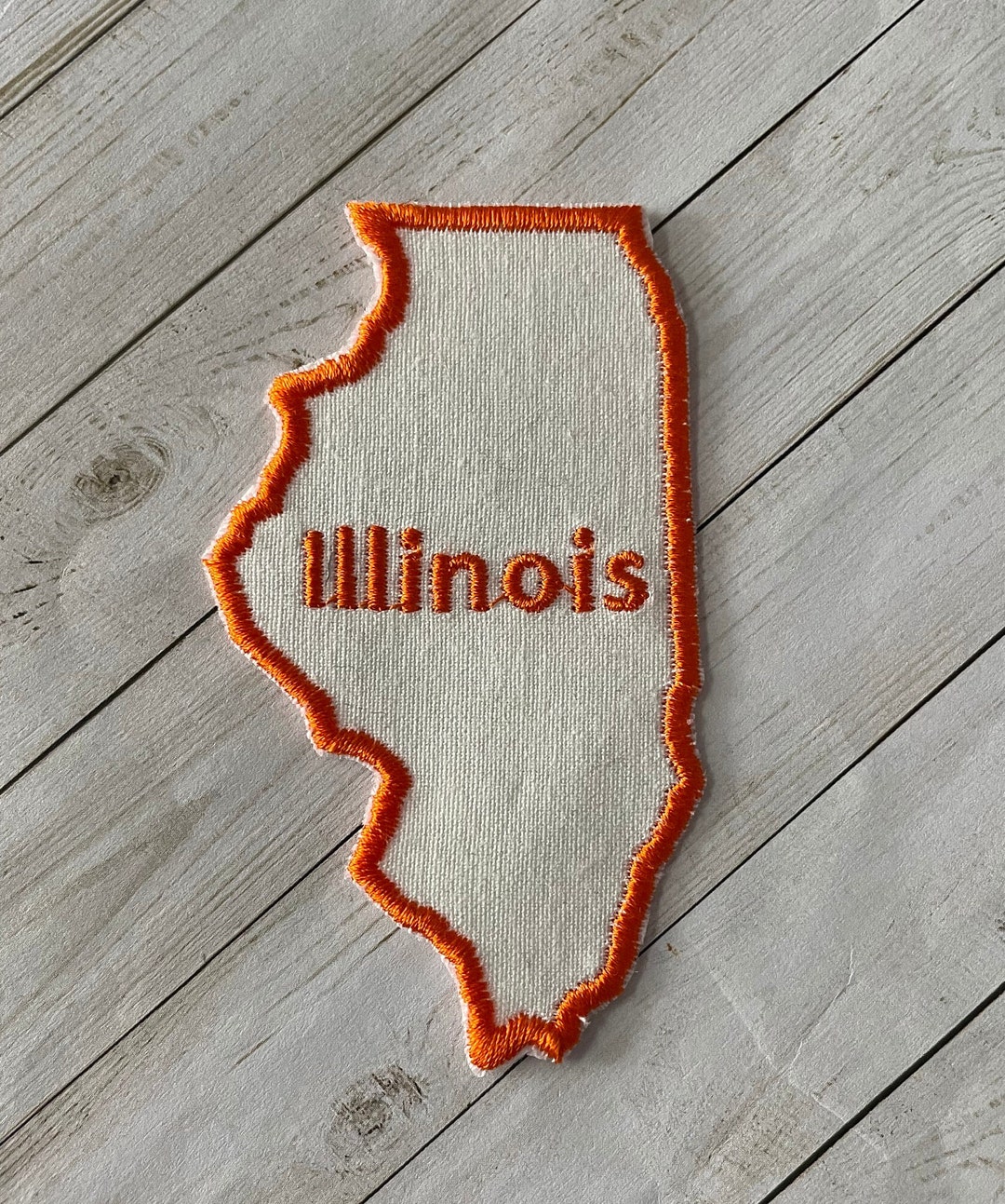 Embroidered Illinois State Patch: Iron-on Applique (2-1/2" X 1-7/16 ...