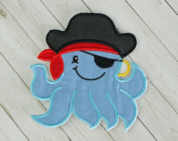 Octopus Patch Embroidered Iron on Applique 2 3/4 X 3 70mm X 76mm Wylee ...
