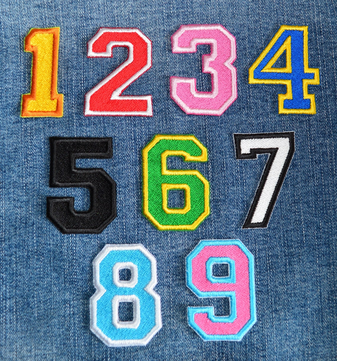 Embroidered Number Patch Iron on Number Patch Personalized - Etsy
