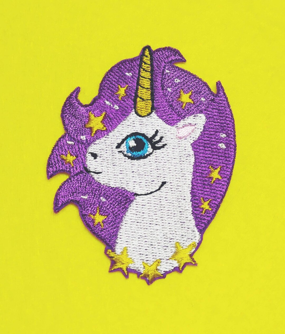 Unicorn Embroidered Patch Big Unicorn Iron On Patch Pretty Etsy