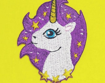 Iron on Patch Unicorn Patch White Horse Horn Patch Iron on - Etsy