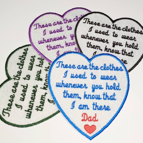 Personalized Embroidered Memory Patch Heart Shaped Memory - Etsy