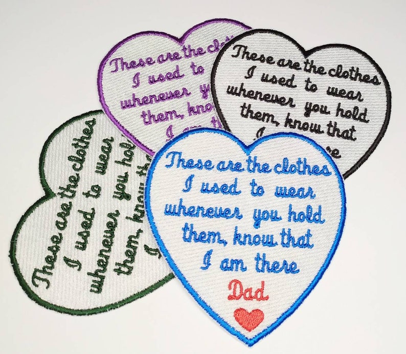 Personalized Embroidered Memory Patch Heart Shaped Memory - Etsy