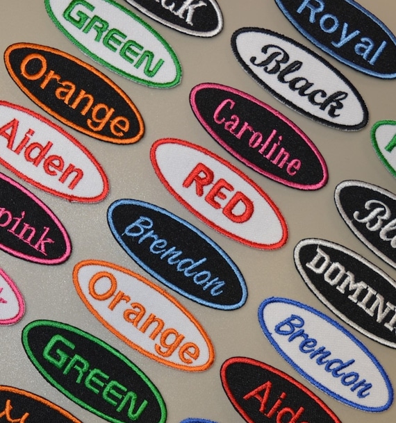 Embroidered Custom Patches for Jackets Oval Name Patch - Etsy