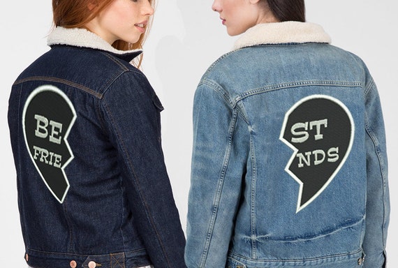 2 Pcs Best Friends Patches brodés Fer sur de grandes taches - Etsy France