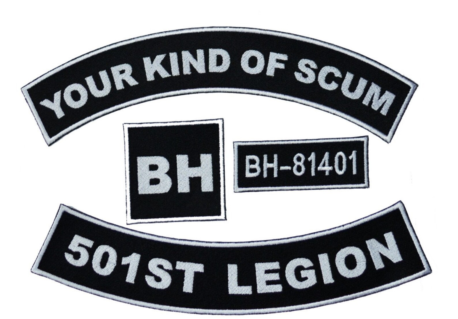 4 Pcs Custom Back Patches Set Motorcycle Embroidered Patches - Etsy