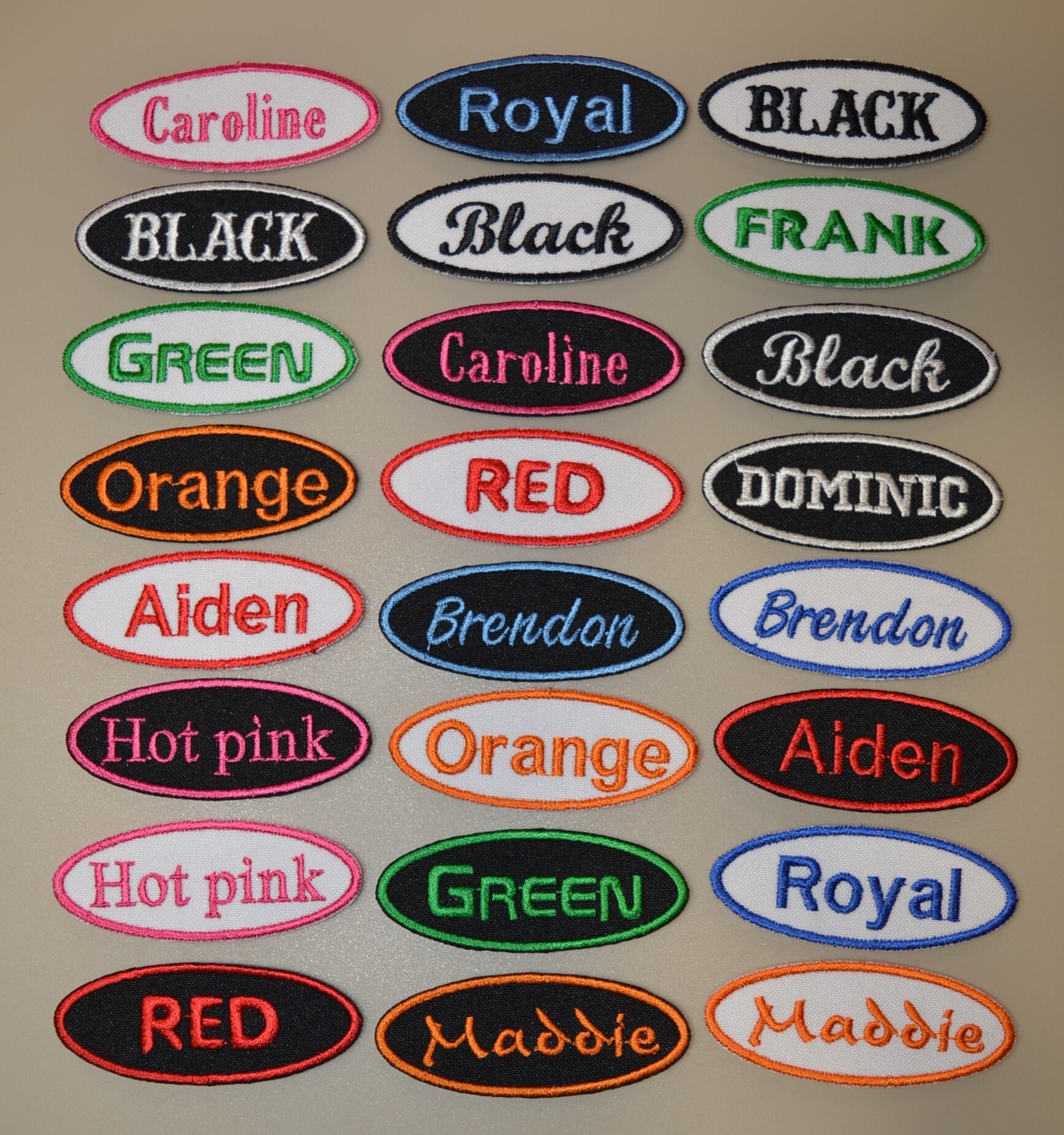 Embroidered Custom Patches for Jackets Oval Name Patch - Etsy