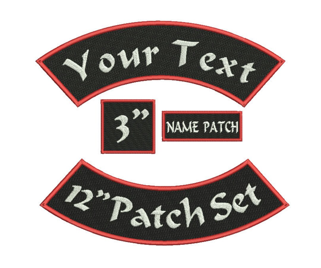 4 Pcs Custom Back Patches Set, Motorcycle Embroidered Patches, Rocker ...