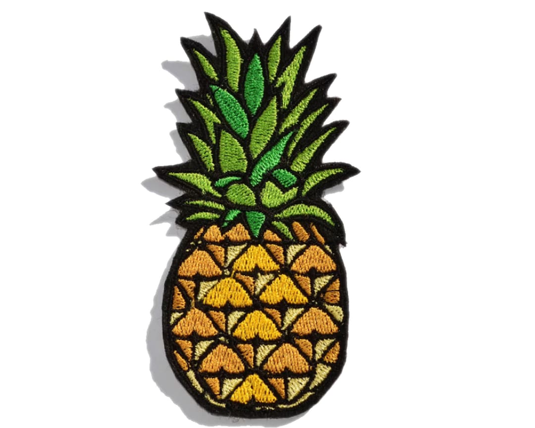 Pineapple Patch, Pineapple Applique, Iron on Patch, Embroidered ...