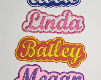 Personalized Embroidered Name Patch, Custom Name Tags, Embroidered Text ...