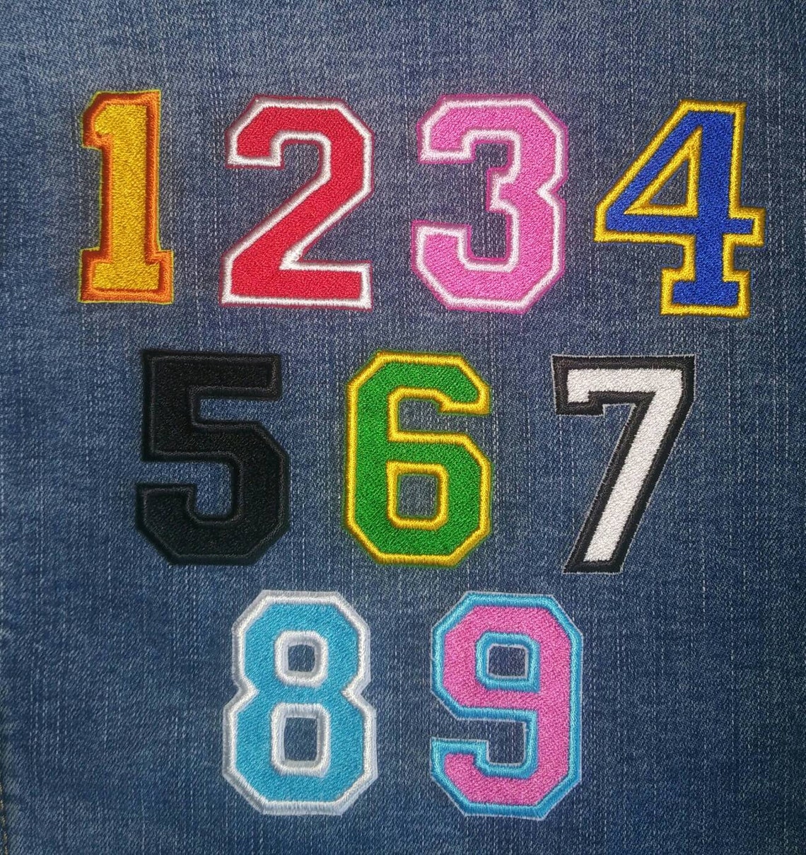 Embroidered Number Patch Iron on Number Patch Personalized - Etsy