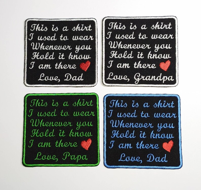 Embroidered Memory Patch Personalized Iron on Memory Patch - Etsy