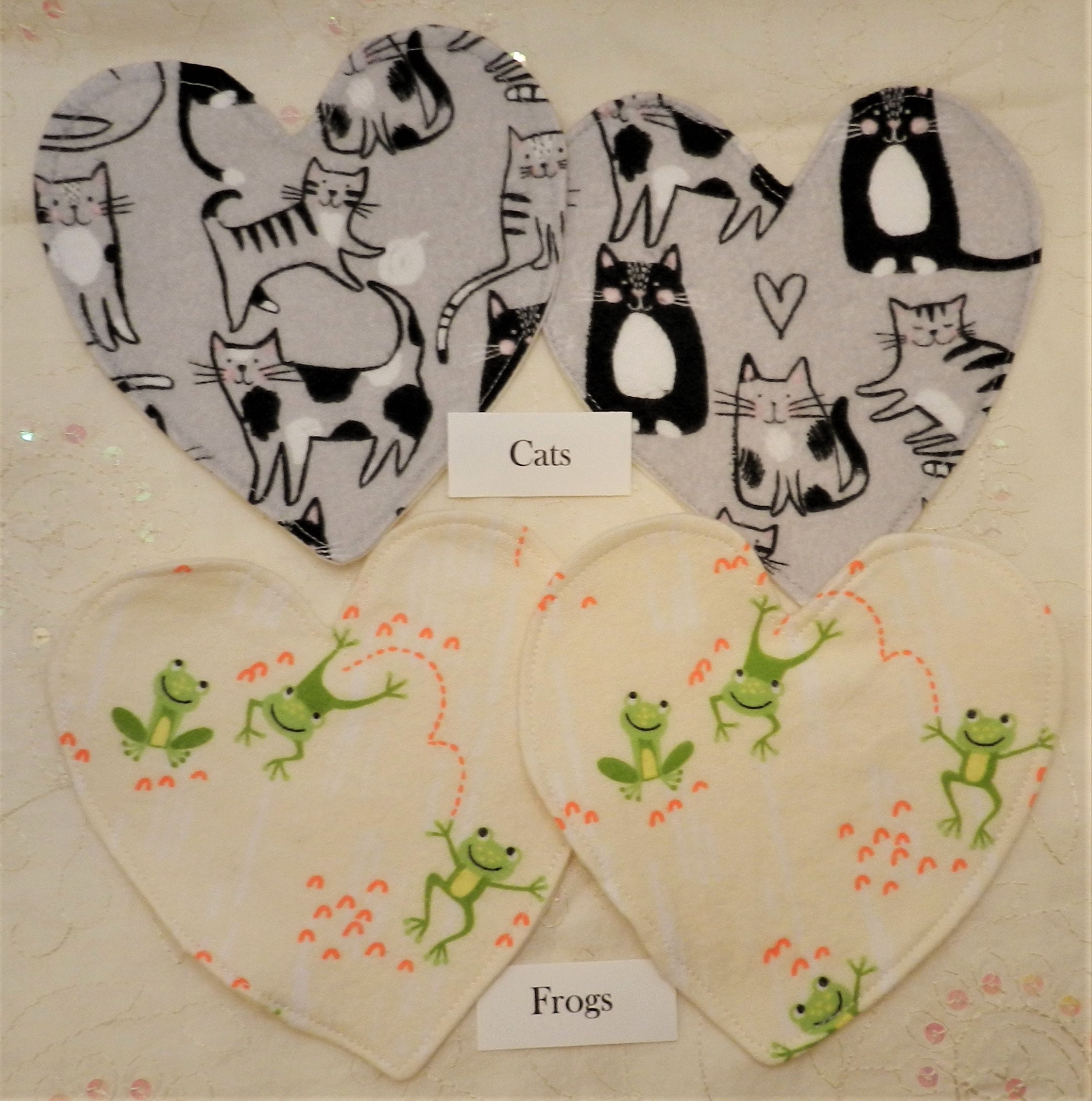 Newborn NICU Bonding Heart, Mother's Scent set of 2 Flannel Hearts ...