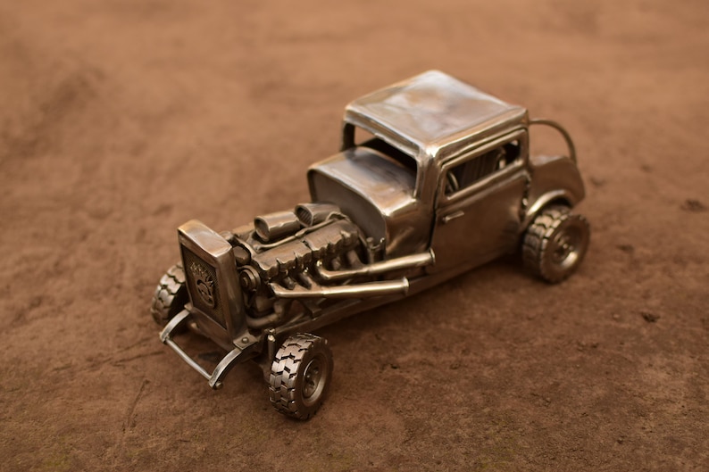 Car Metal Sculpture Stainless Steel Hot-rod Steampunk From Mad Max ...