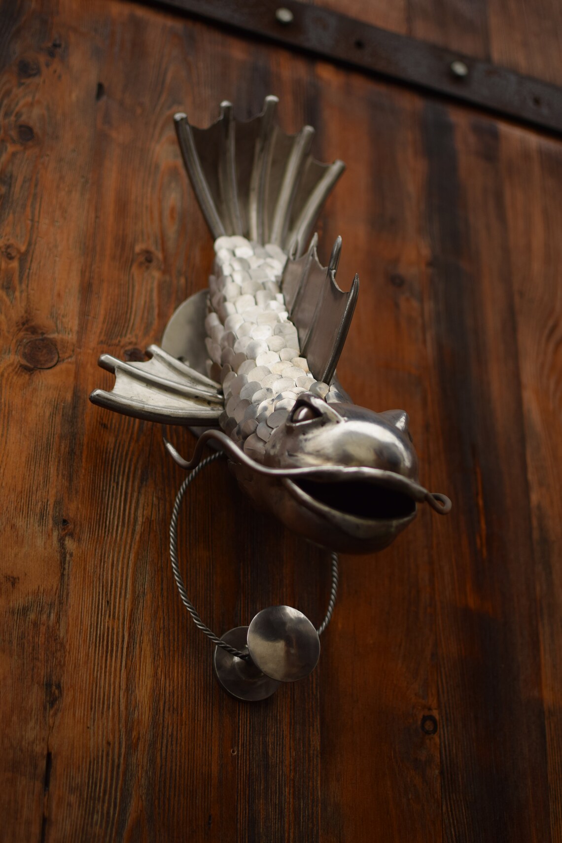 Fish Door Knocker Metal Stainless Steel Lock Bell Decoration - Etsy