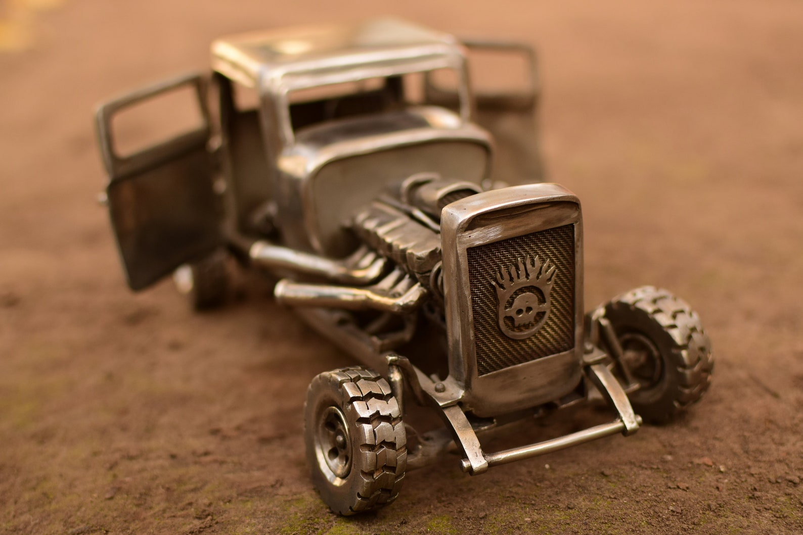 Car Metal Sculpture Stainless Steel Hot-rod Steampunk From Mad | Etsy ...