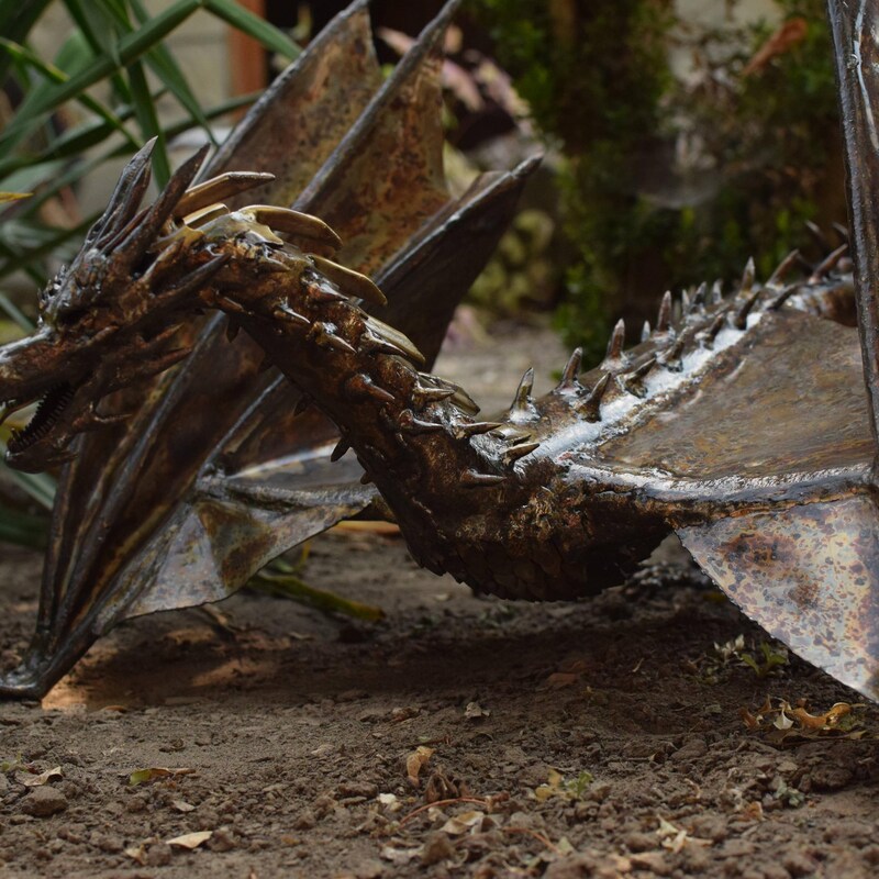 Garden Dragon Statue - Etsy UK