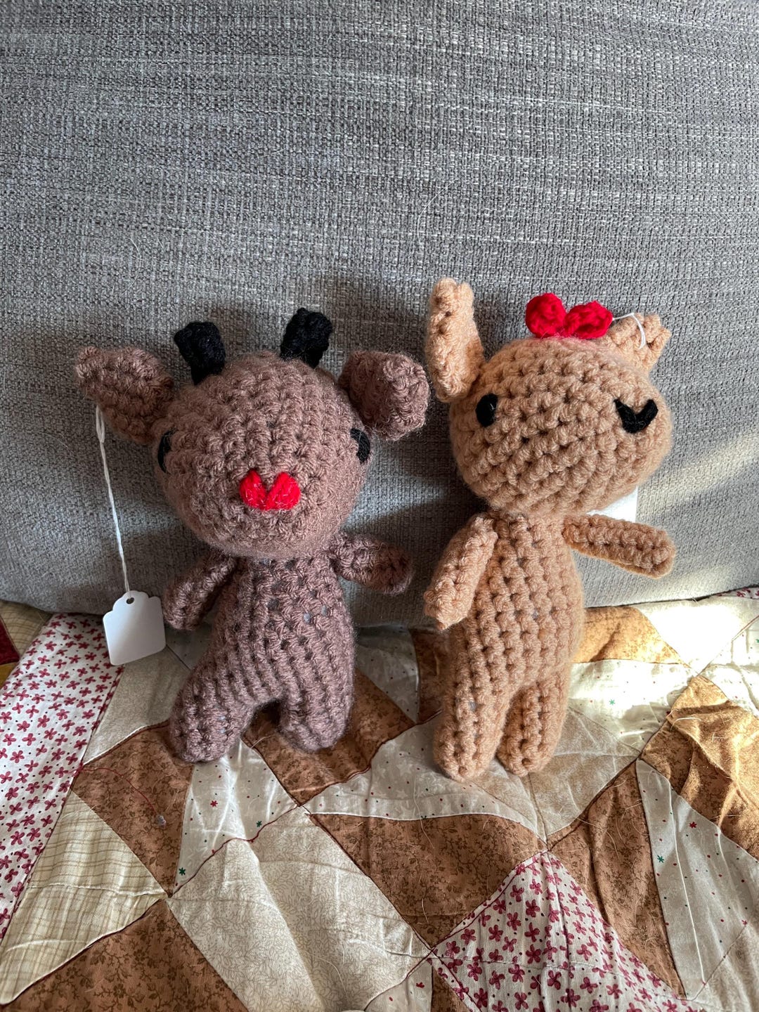 Clarice and Rudolf Deer Dolls Crochet - Etsy