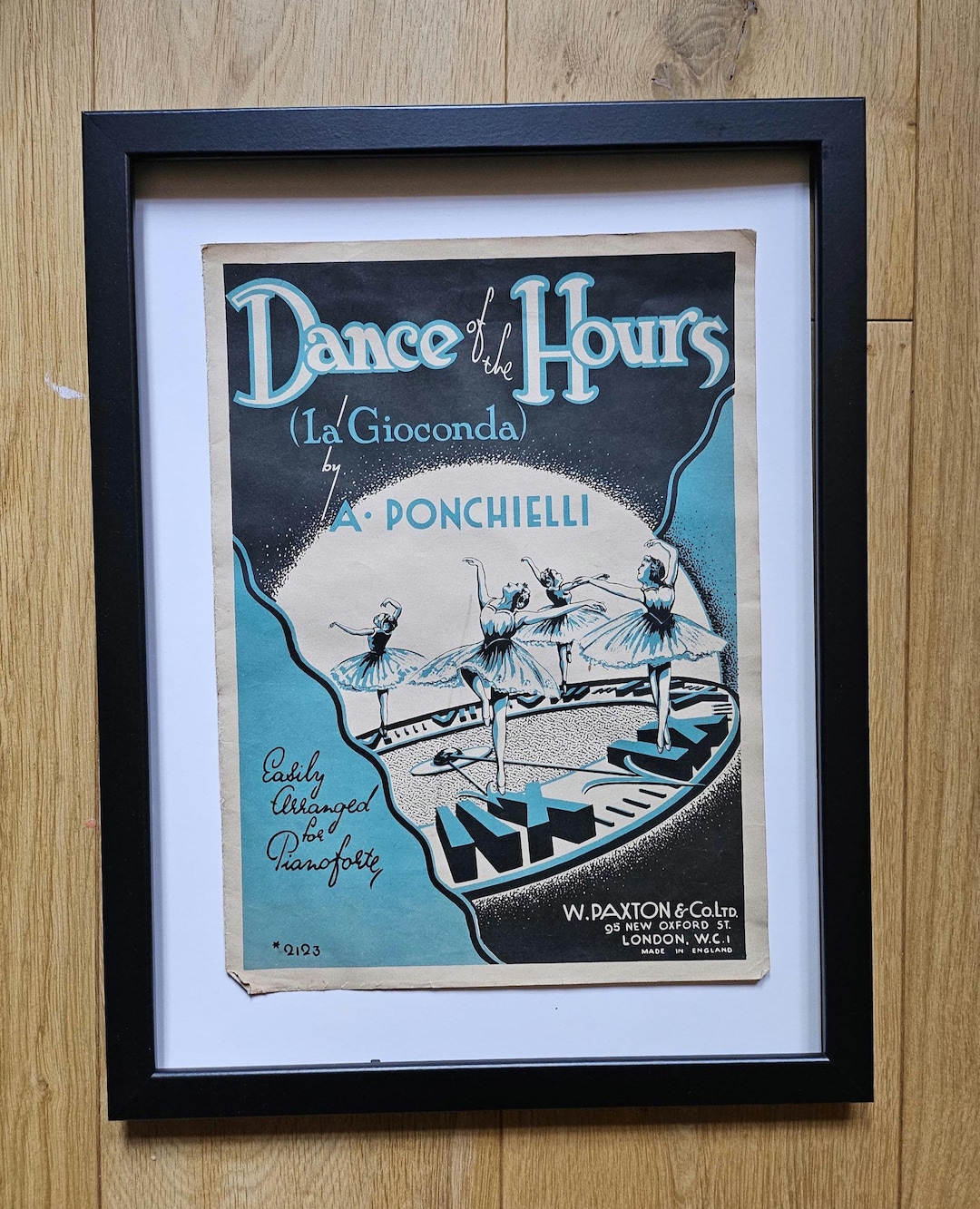 Vintage Music Poster | Dance of the Hours | Piano Sheets | Ballerina ...