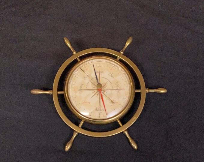 Vintage Nautical Ship Wheel Barometer | Mid Century Modern Wittnauer ...