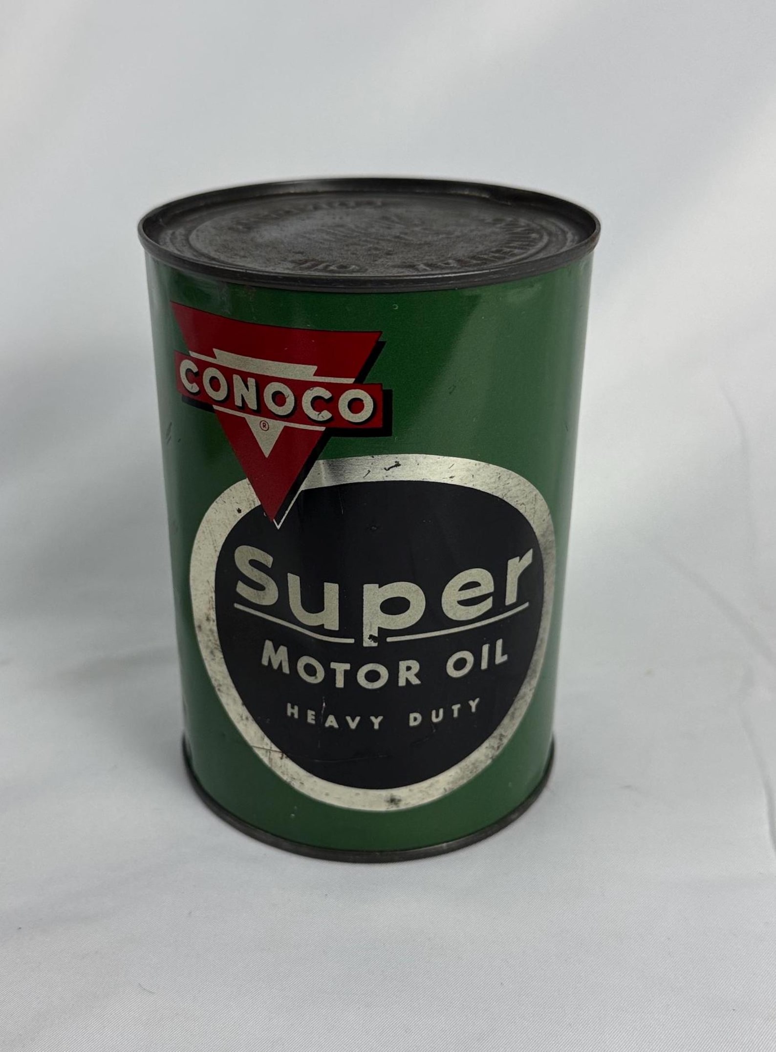 Vintage Conoco Heavy Duty SUPER Motor Oil Can | Continental Oil Company ...