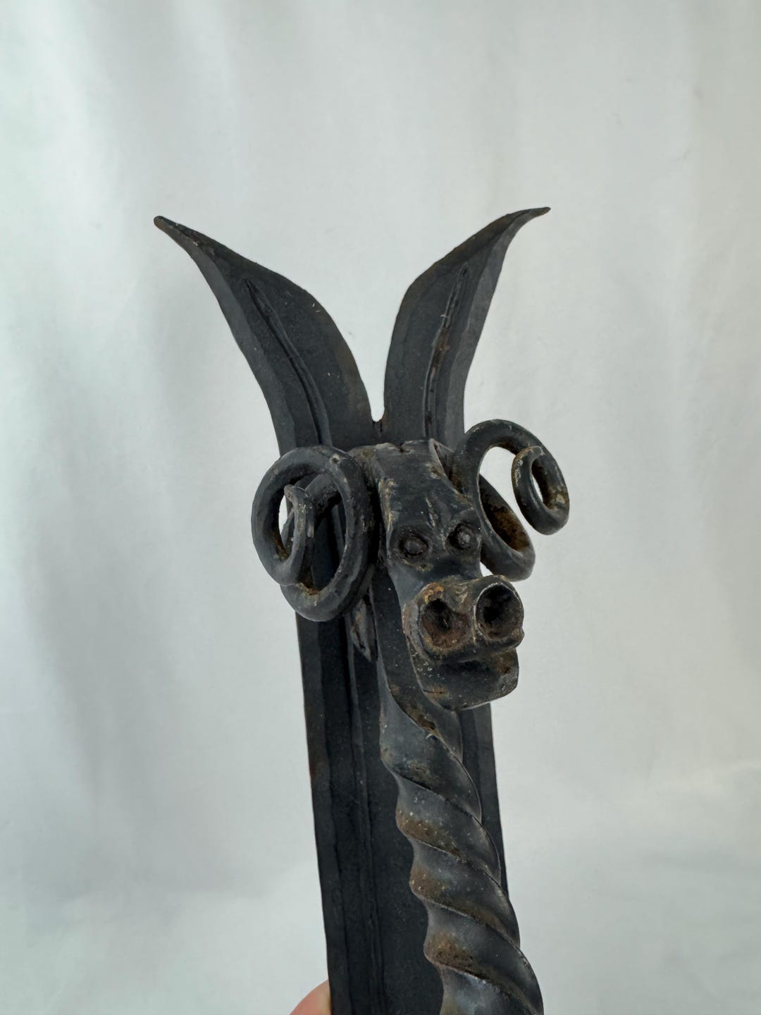 Vintage Iron Blacksmith Knocker | Unique Gothic Dark Metal Hardware - Etsy