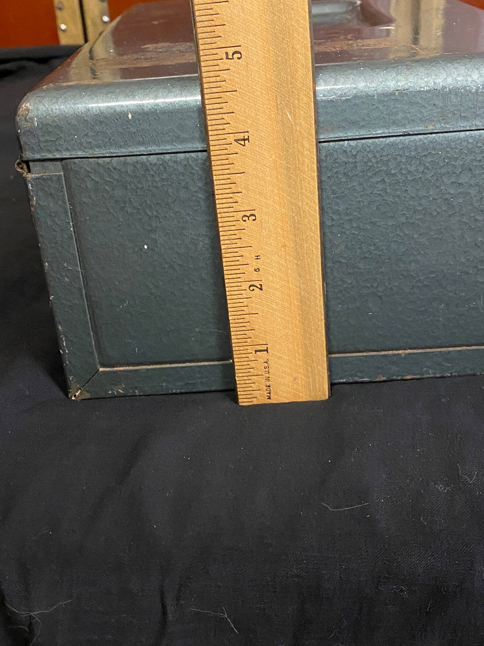 Vintage Industrial Metal Lockbox, Cashbox, Toolbox, Tacklebox | Vtg ...