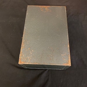 Vintage Industrial Metal Lockbox, Cashbox, Toolbox, Tacklebox | Vtg ...