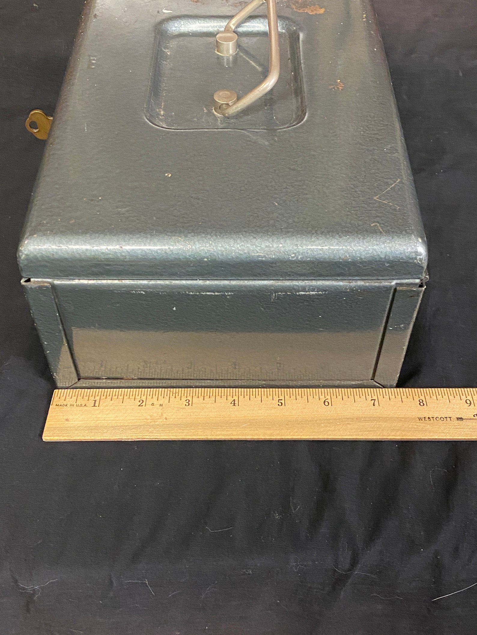 Vintage Industrial Metal Lockbox, Cashbox, Toolbox, Tacklebox | Vtg ...