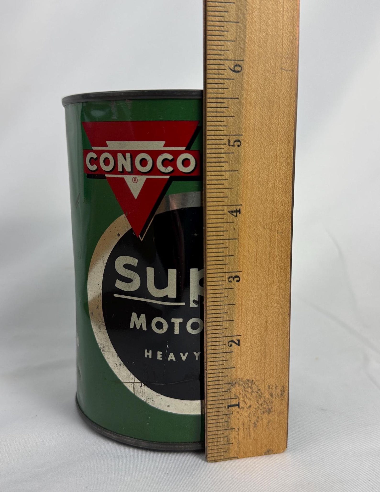 Vintage Conoco Heavy Duty SUPER Motor Oil Can | Continental Oil Company ...