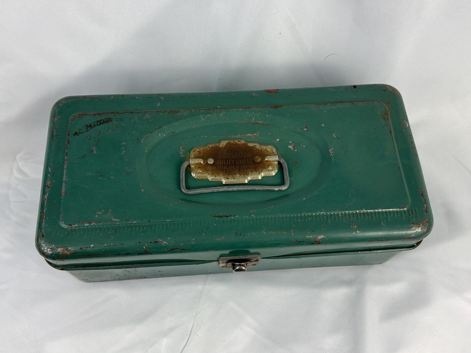 Vintage Union Utility Chest Green Metal Toolbox | Vintage Tool and ...