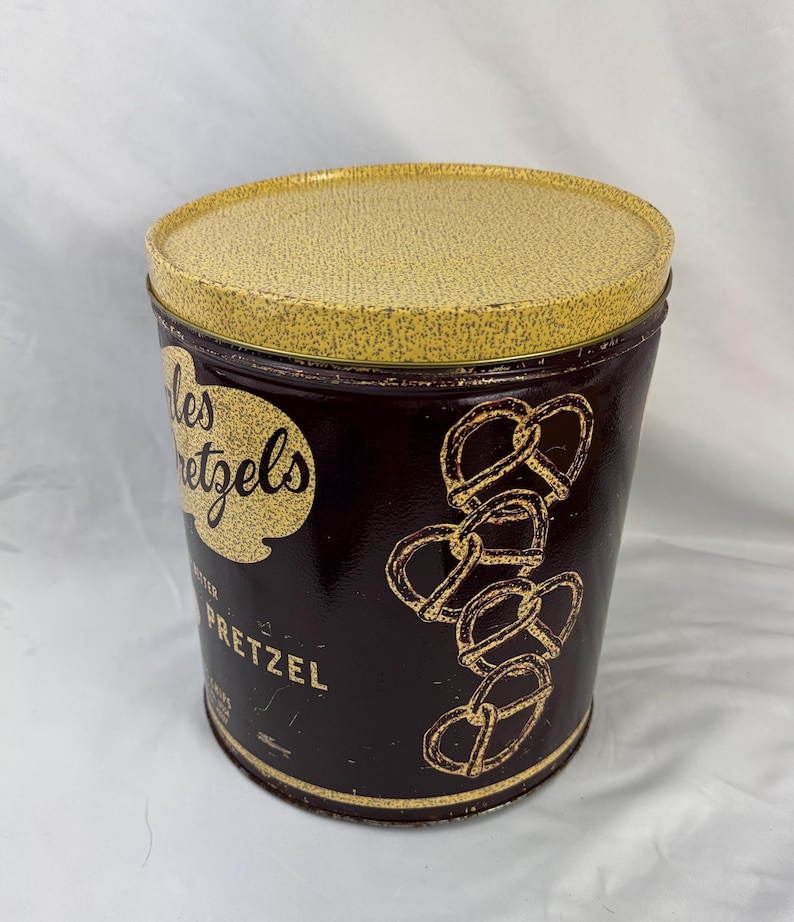 Vintage Charles Pretzel Tin | Kitchen Storage, Farmhouse Decor - Etsy