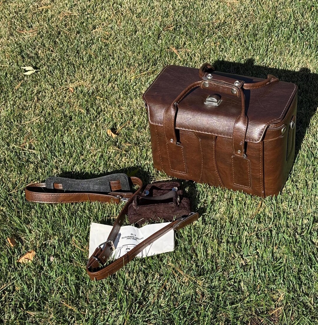 Vintage Brown Camera Bag | Vintage Accessory Case, Shoulder Bag - Etsy