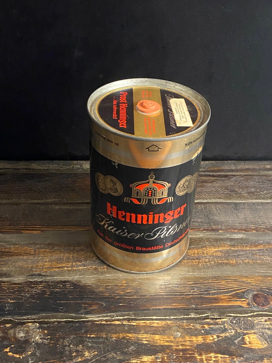 Vintage Metal Henninger Beer Metal Keg, Vintage Beer Can | Antique ...