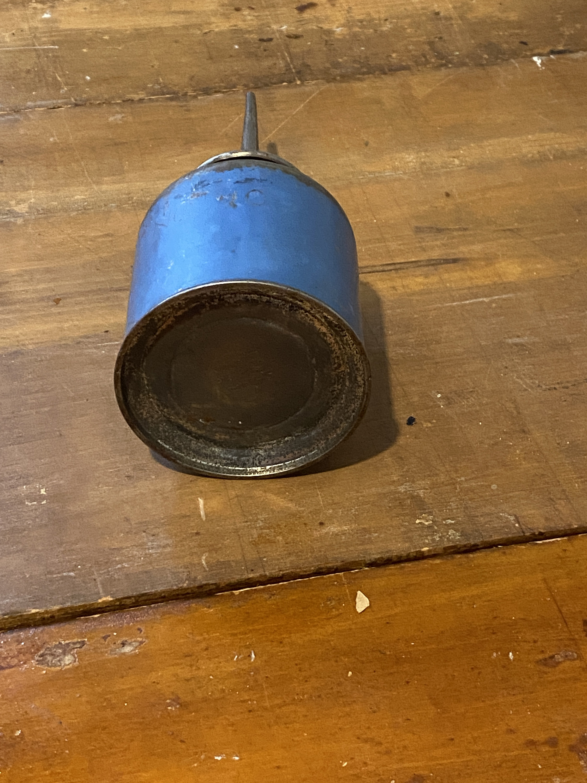 Vintage Blue Oil Can | Vtg Metal Automotive Industrial Decor | Garage ...