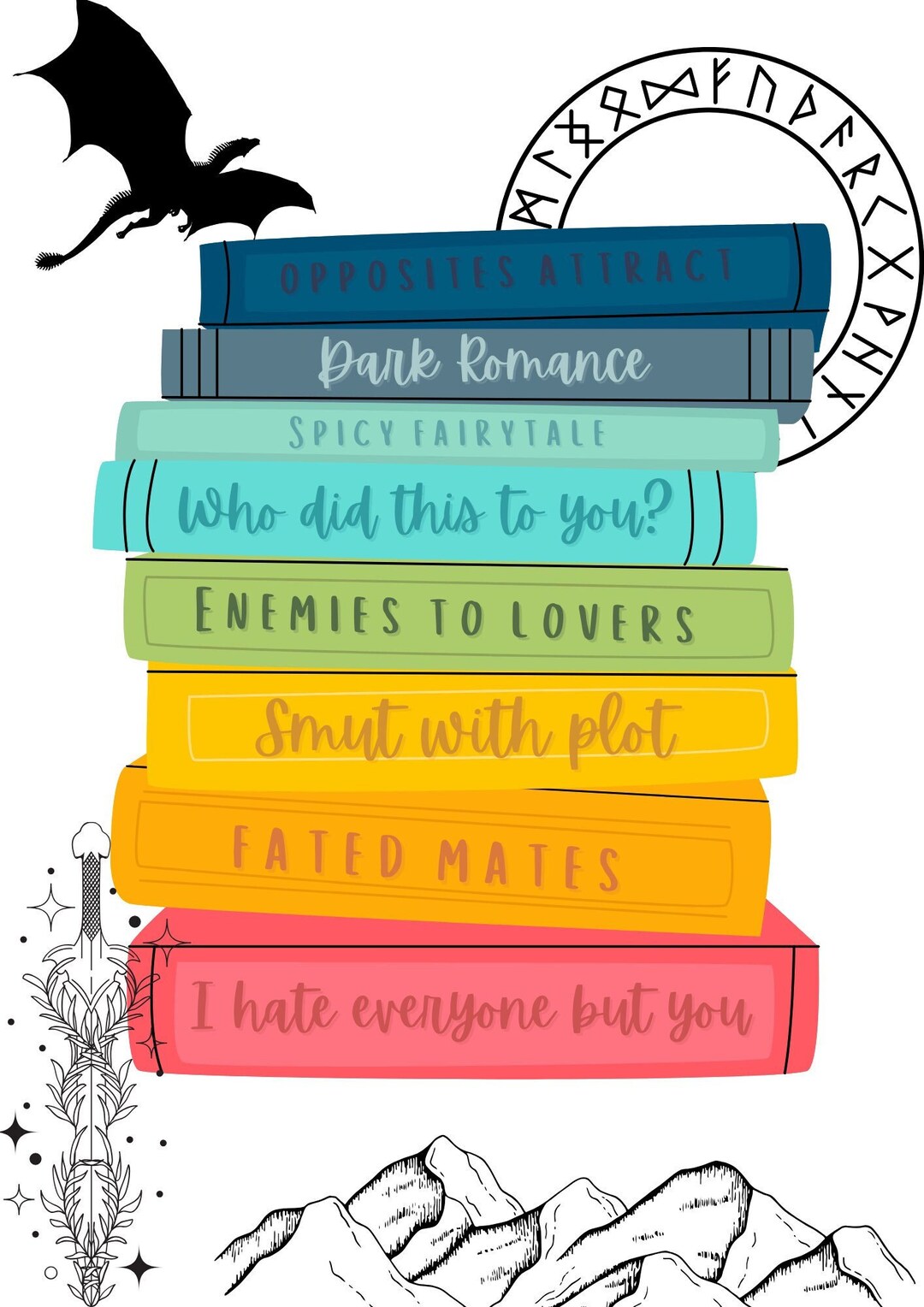 Romance Tropes Book Sticker SMUT - Etsy