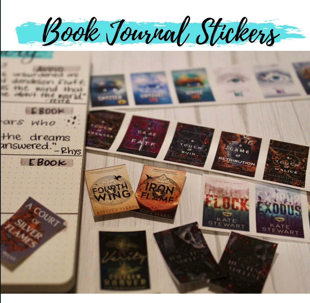 Custom Mini Book Cover Stickers - Etsy