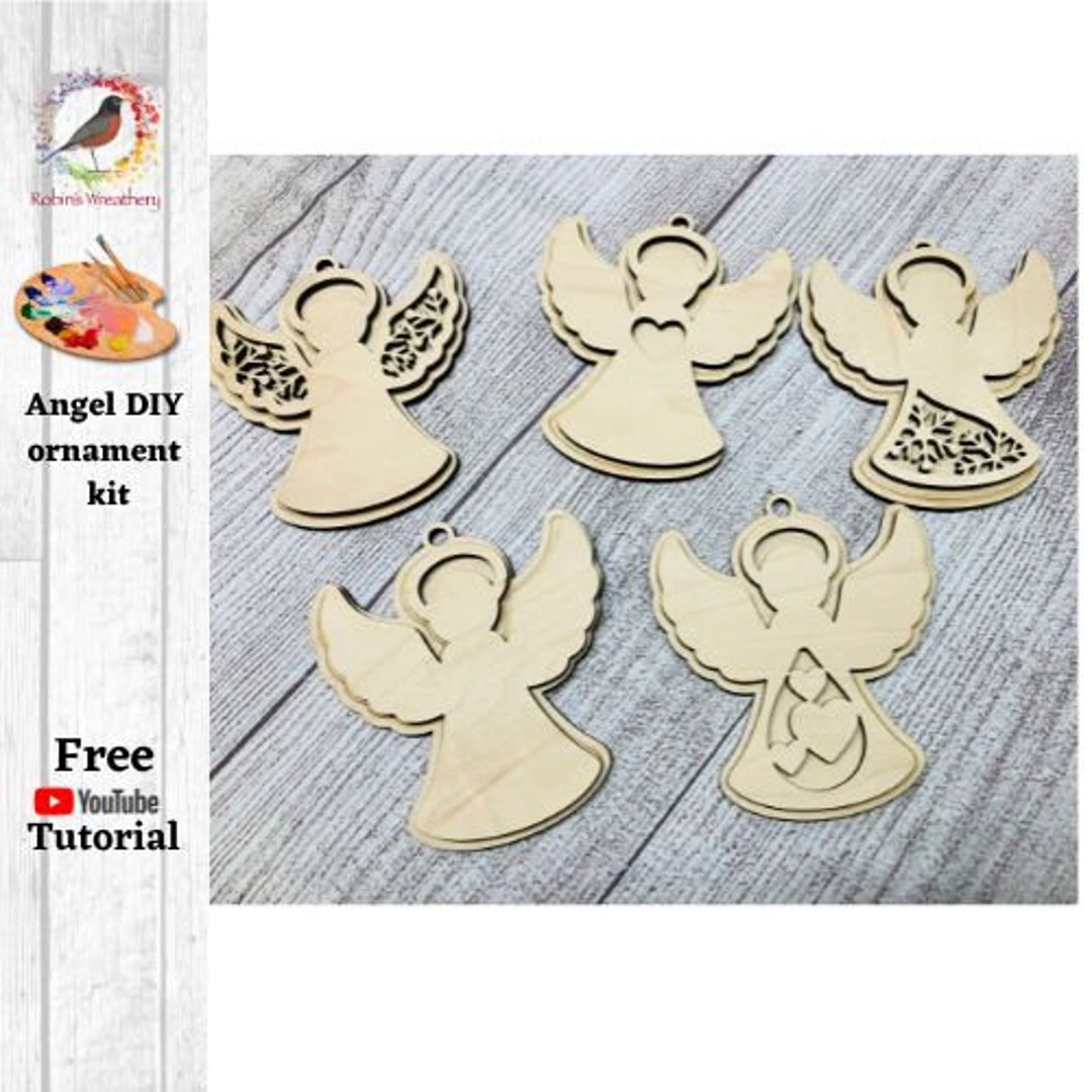 Angel DIY KIT, Ornament Kit, Christmas Angel Kit, Wreath Attachment ...