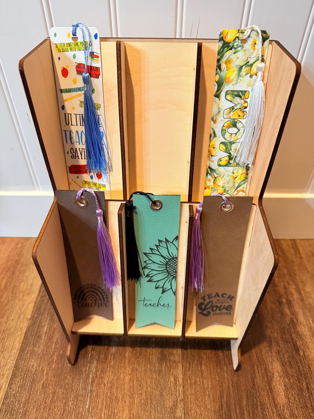 Slot Bookmark Display Shelf ,custom Wooden Rack for Bookmarks, Craft ...