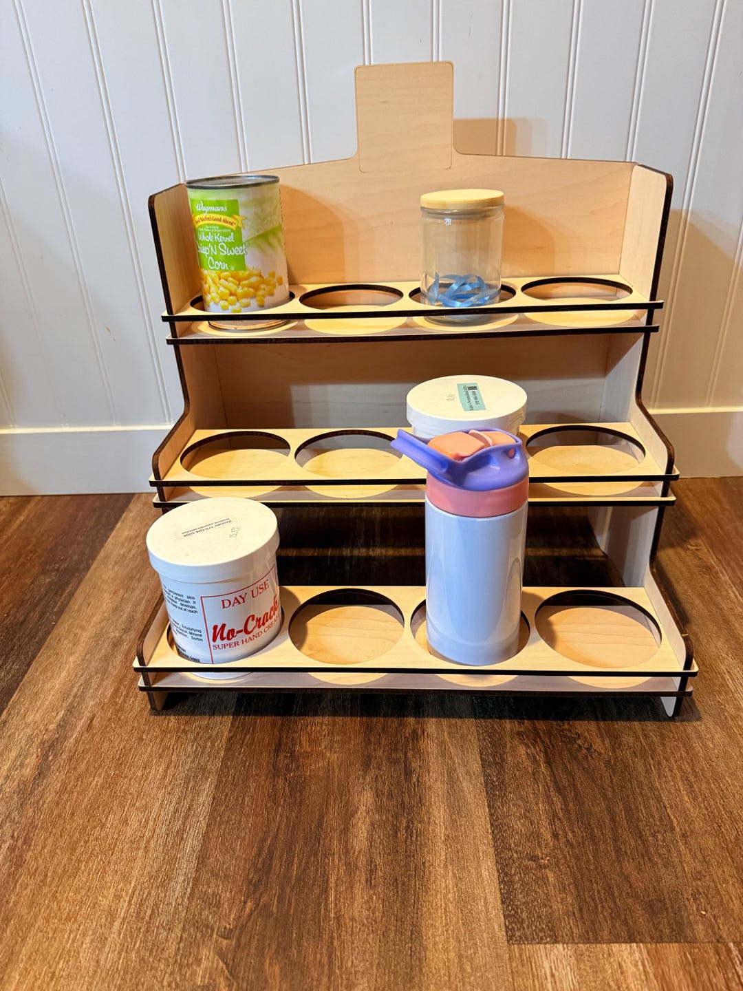 12 Jar Holder | Craft Storage Rack,wooden Display Shelf,organizer for ...