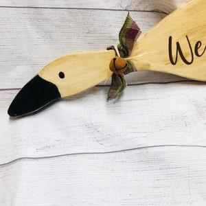 Wooden Welcome Goose, Wall Decor, Wreath Attachment, Farmhouse Decor ...