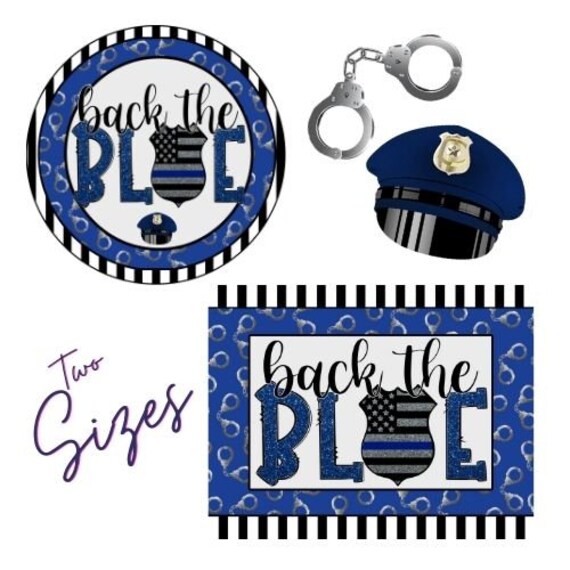 Back the Blue Sign Wreath/wall Decor Police Brotherhood | Etsy