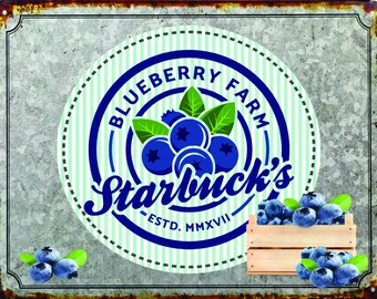 Blueberry Farm Sign - Etsy