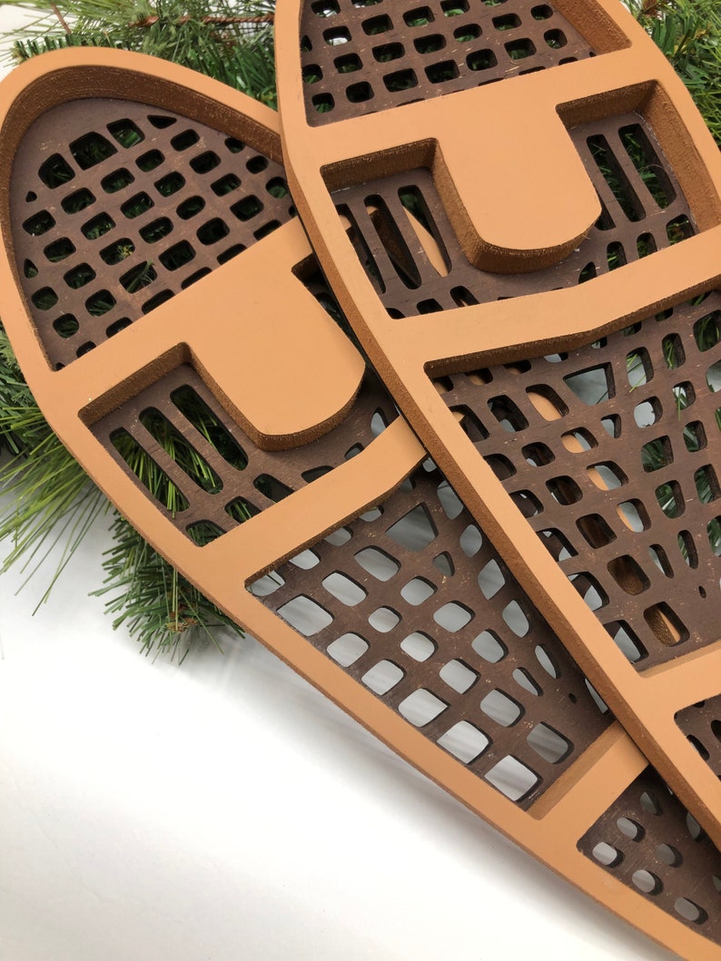 Handmade Snowshoe Wreath Attachment Snowshoe Door Hanger Set - Etsy