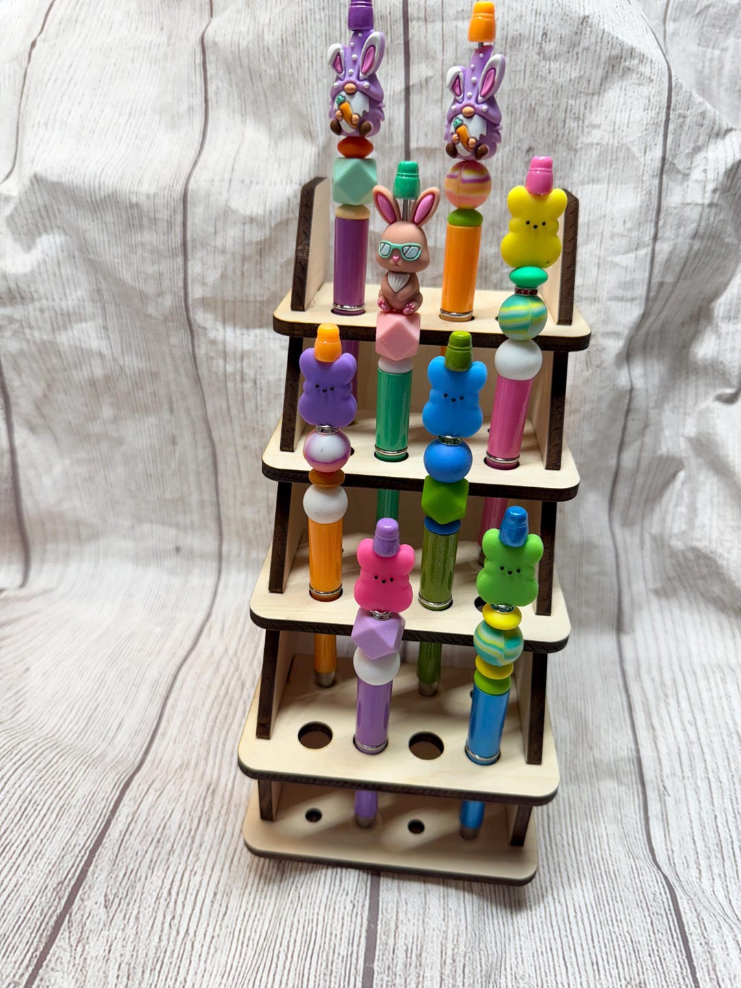 Beaded Pen Storage/display, Pen Caddy Organizer, Holds 16 Pens Display ...