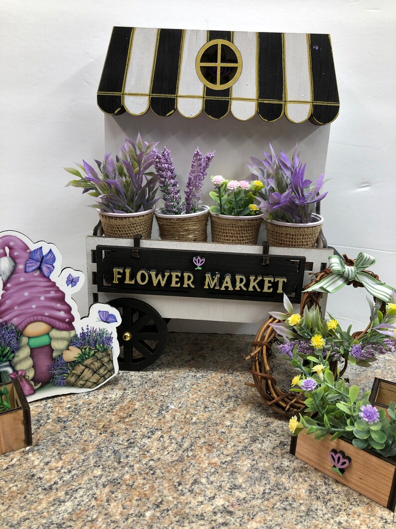 DIY Flower Market Floral Cart Flower Market Stand Doll Size - Etsy