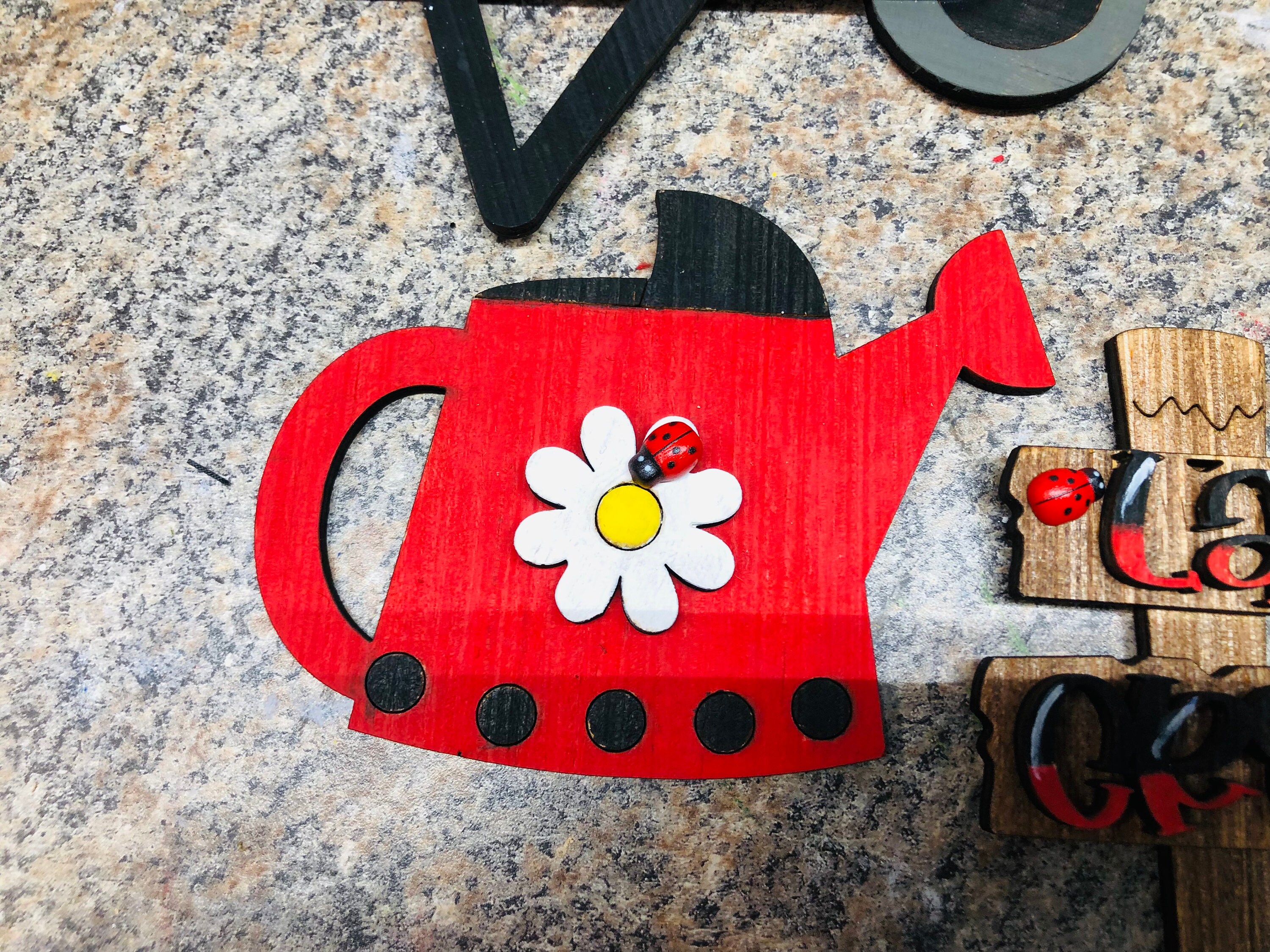 DIY Ladybug Tier Tray Craft Kit Unpainted Tier Tray Set - Etsy