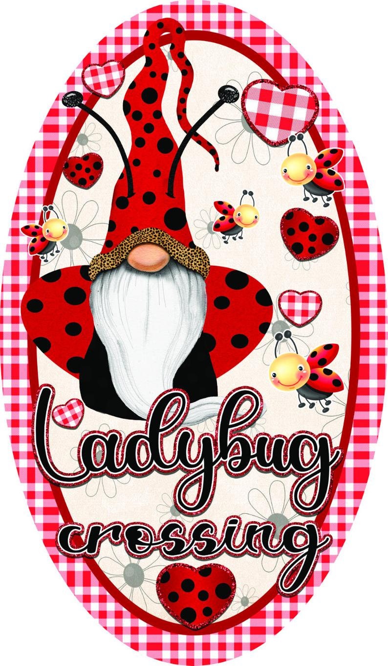 OVAL Ladybug Rail UNPAINTED or Painted for a Fee See in | Etsy