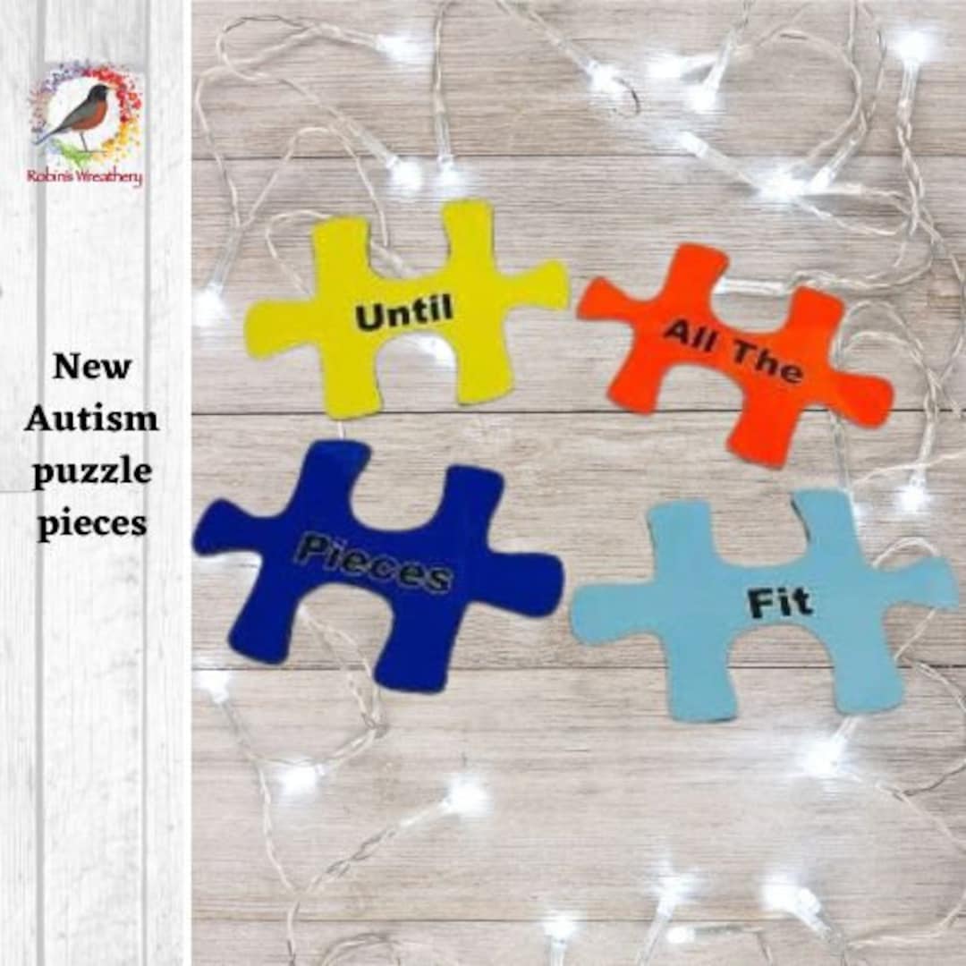 Autism Puzzle Pieces, With or Without Words Autism Awareness, Puzzle ...