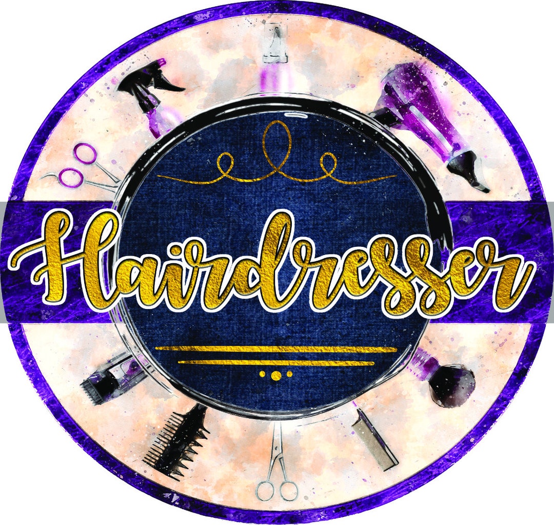 Hairdresser Decor Wreath Sign, Hairdresser Stylist Gift, Hair Stylist ...